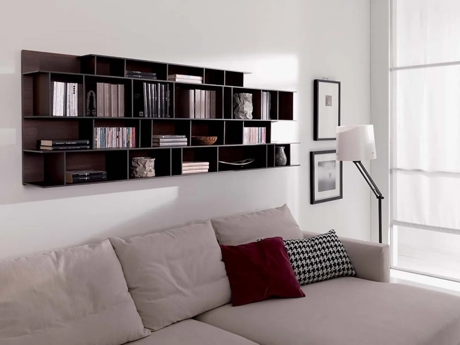 Le librerie componibili per il soggiorno