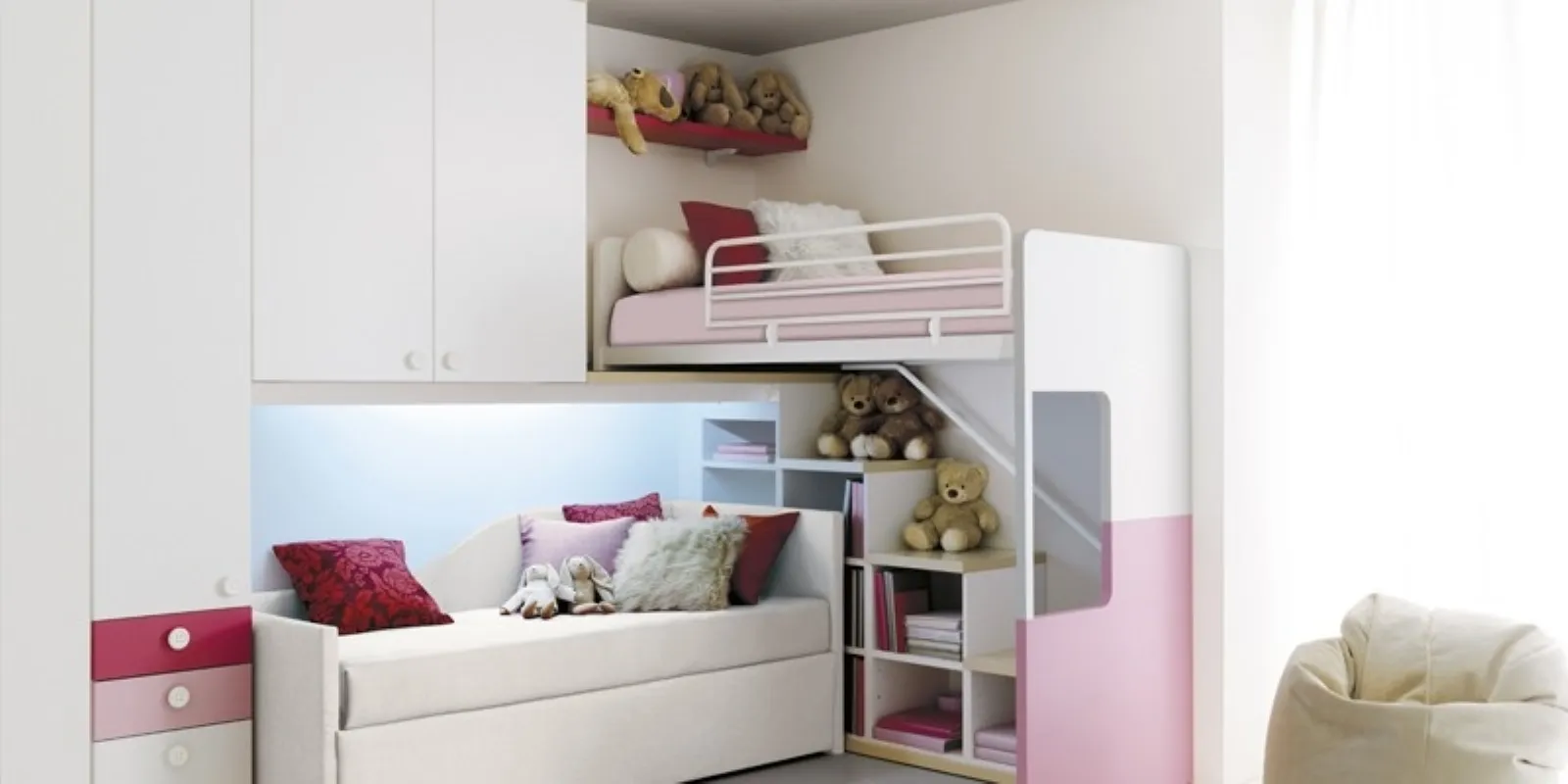 Letto rialzato, creazione di nuovi spazi