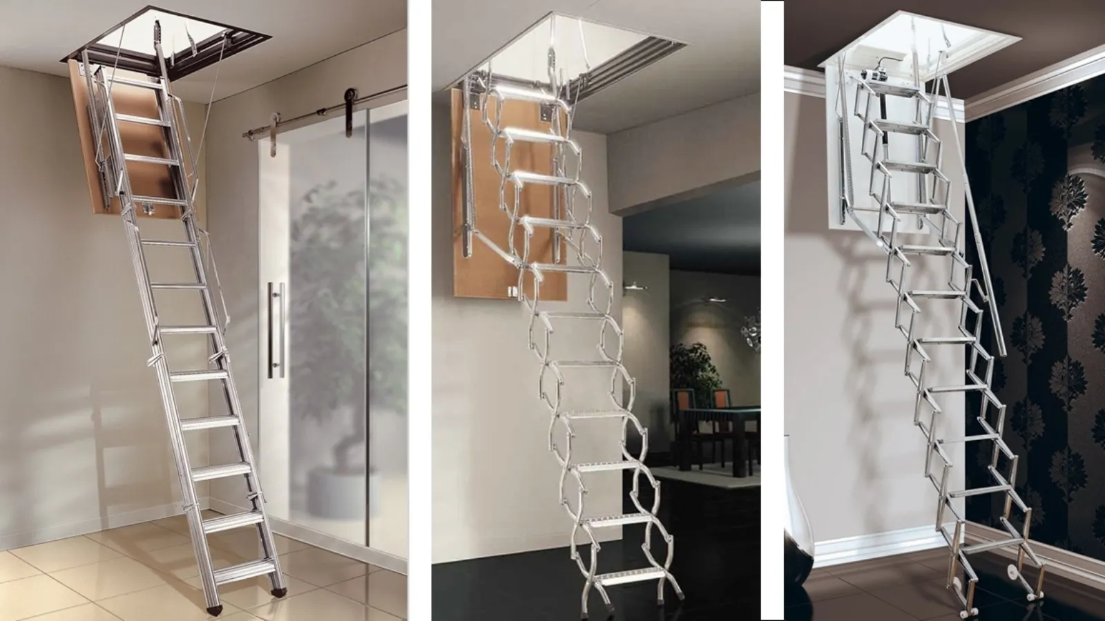 Le varie soluzioni di scale per accedere al sottotetto