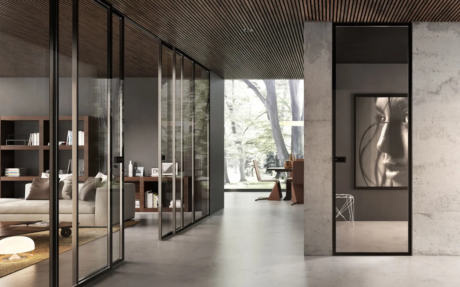 Porte a vetri scorrevoli per interni - Porte per Interni